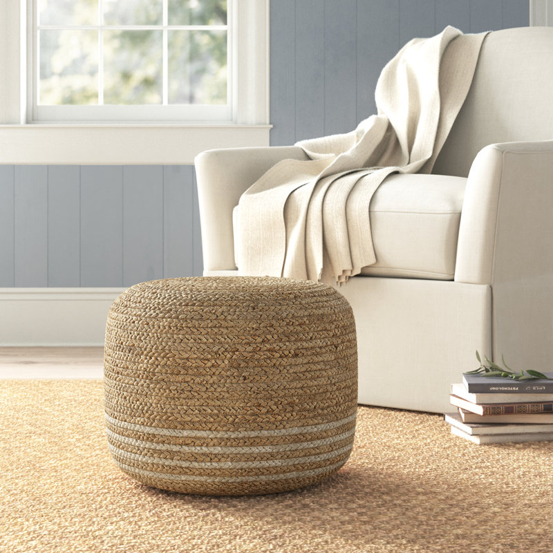 Birch Lane™ Aires 18" Wide Round Pouf Ottoman "& Reviews" | Wayfair